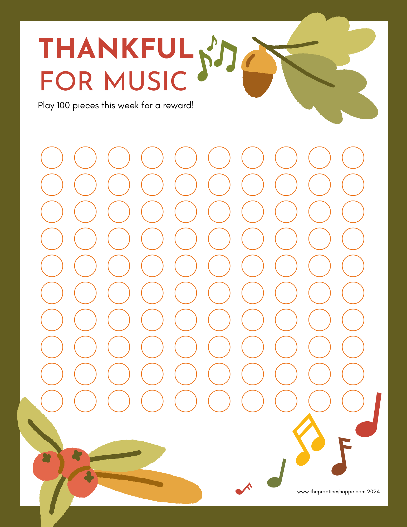 Thankful for Music 100 times (Digital Download) – The Practice Shoppe