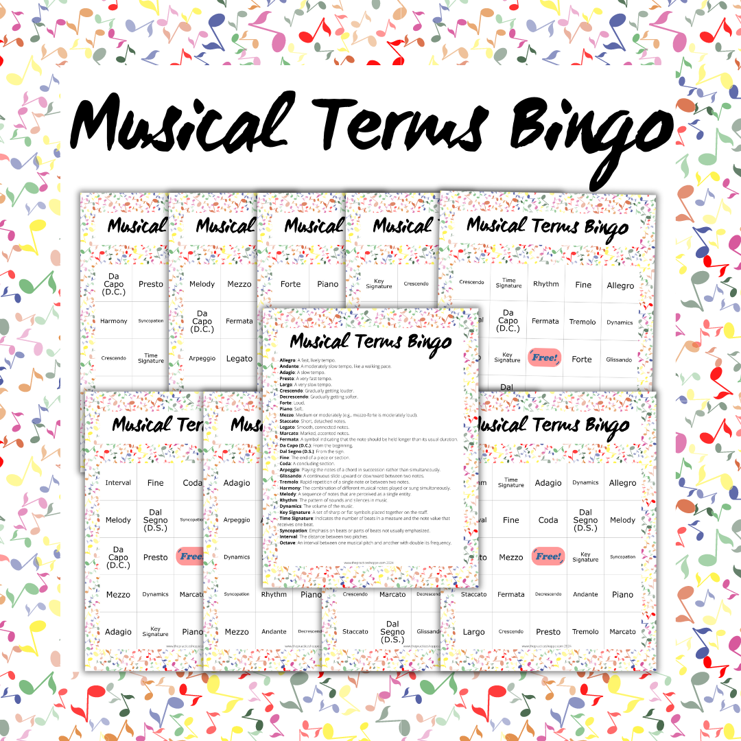 Musical Terms Bingo (Digital Download) – The Practice Shoppe