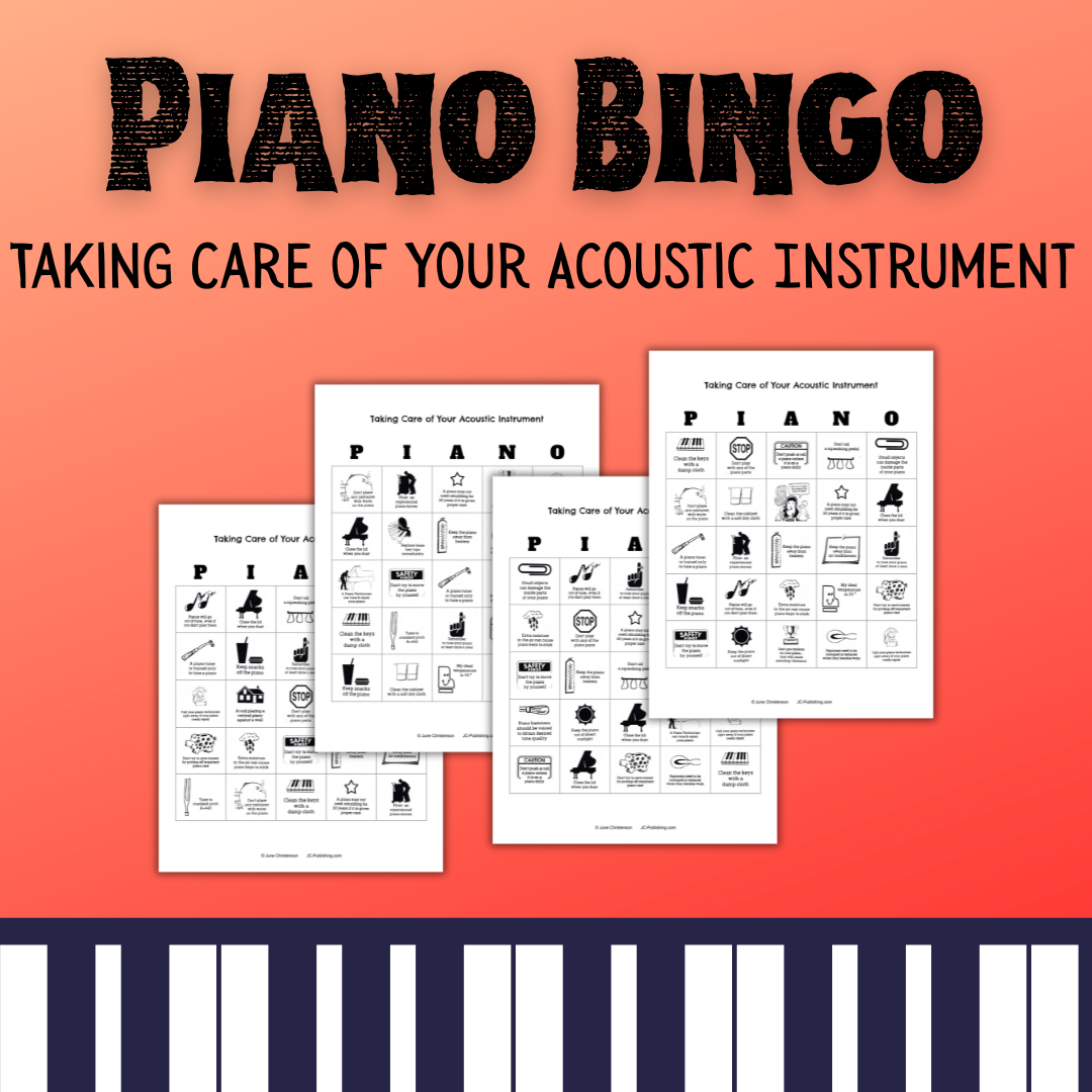 Piano Bingo - Taking Care of Your Acoustic Instrument – The Practice Shoppe