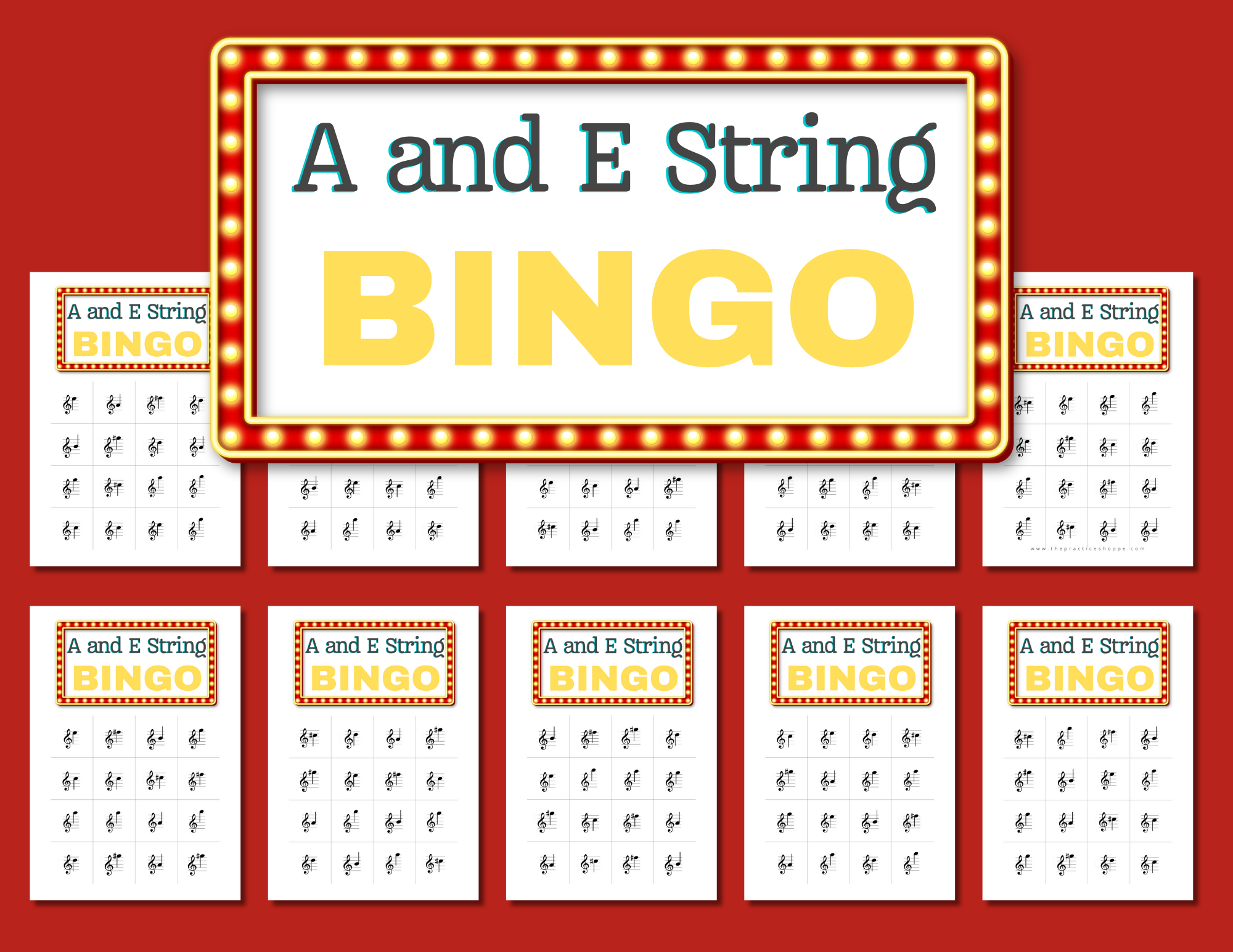 Violin A and E String Bingo (Digital Download) – The Practice Shoppe