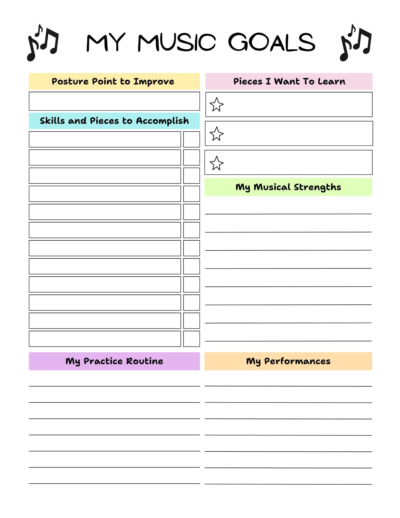My Music Goals (Digital Download) – The Practice Shoppe
