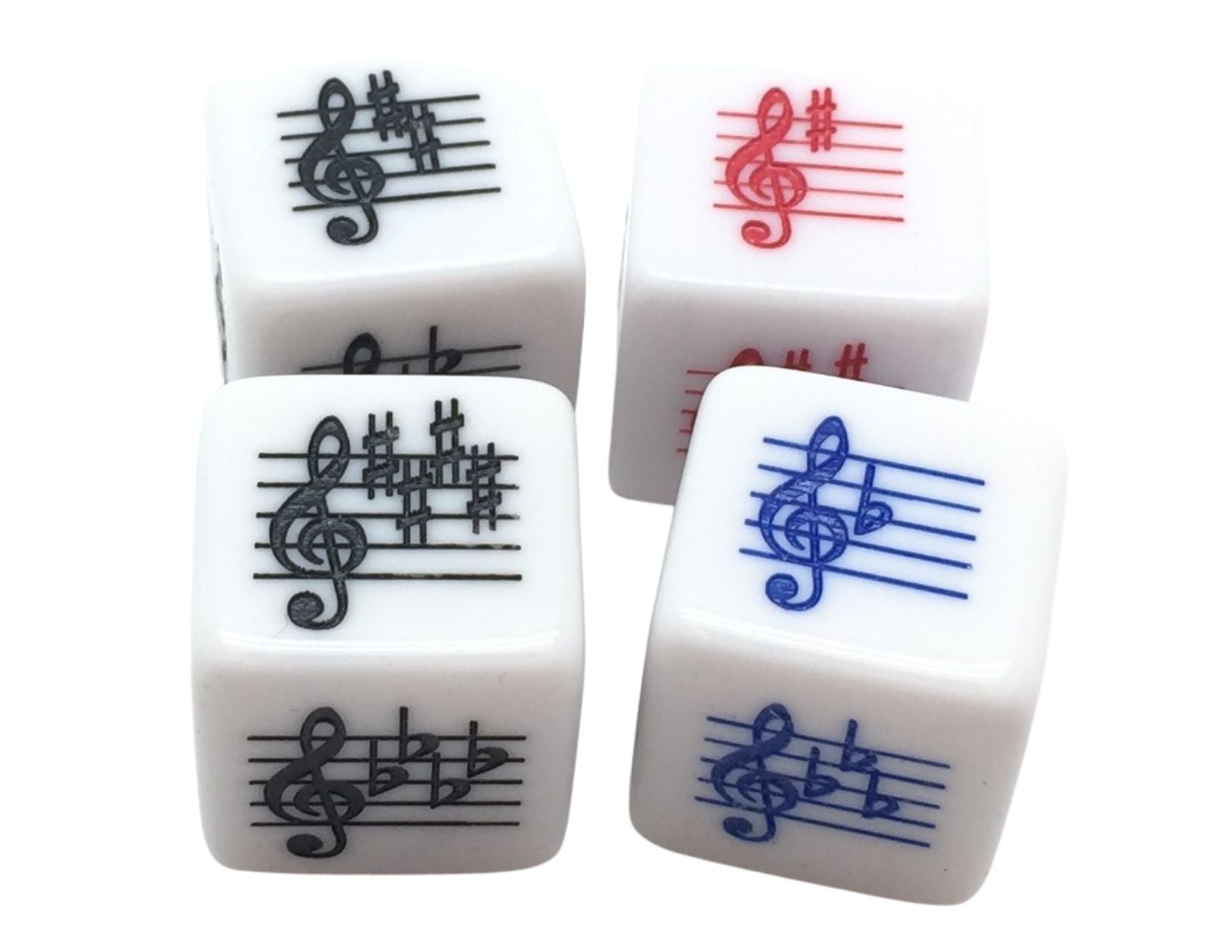 25 mm Key Signature Dice - Treble Clef - Sharps/Flats Basic/Advanced ...