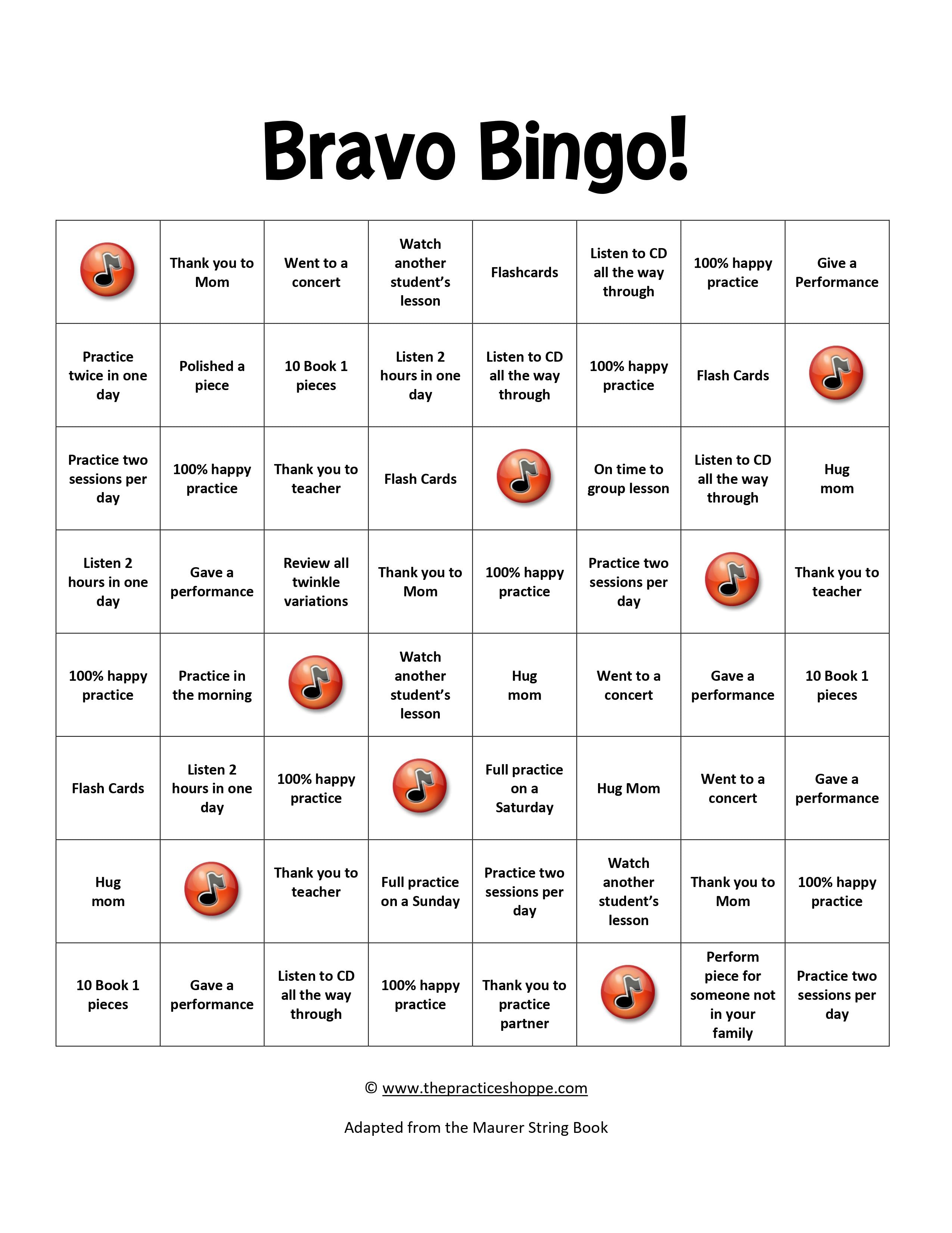 Bravo Bingo (Digital Download) – The Practice Shoppe