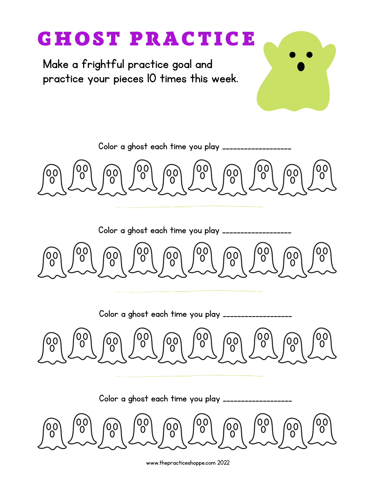 Ghost Practice Chart (digital download) – The Practice Shoppe
