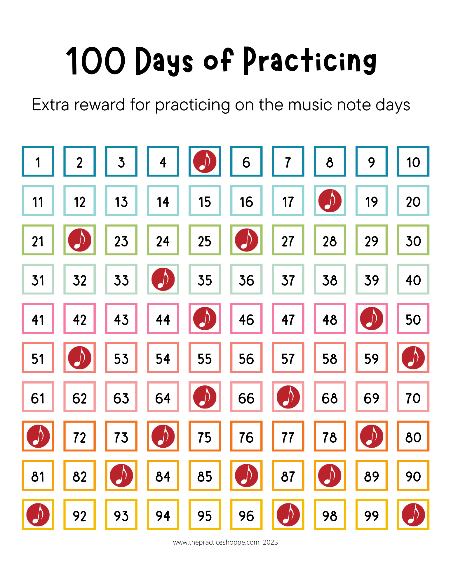 100 Days of Practice (Digital Download) – The Practice Shoppe