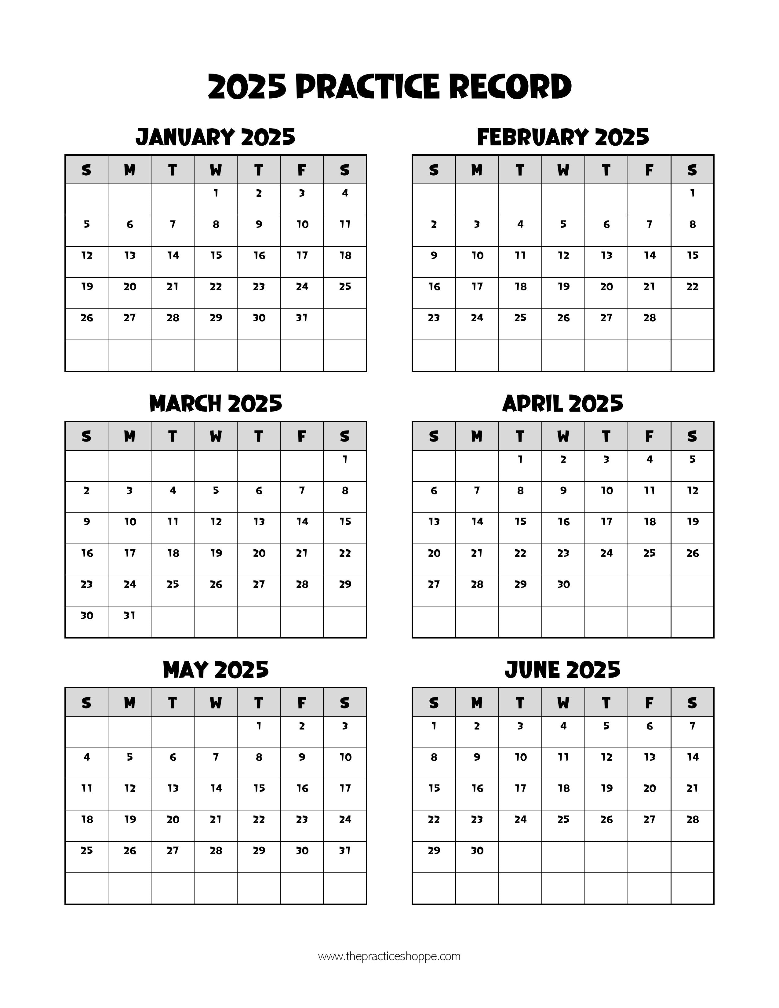 2025 Practice Record (Digital Download) – The Practice Shoppe
