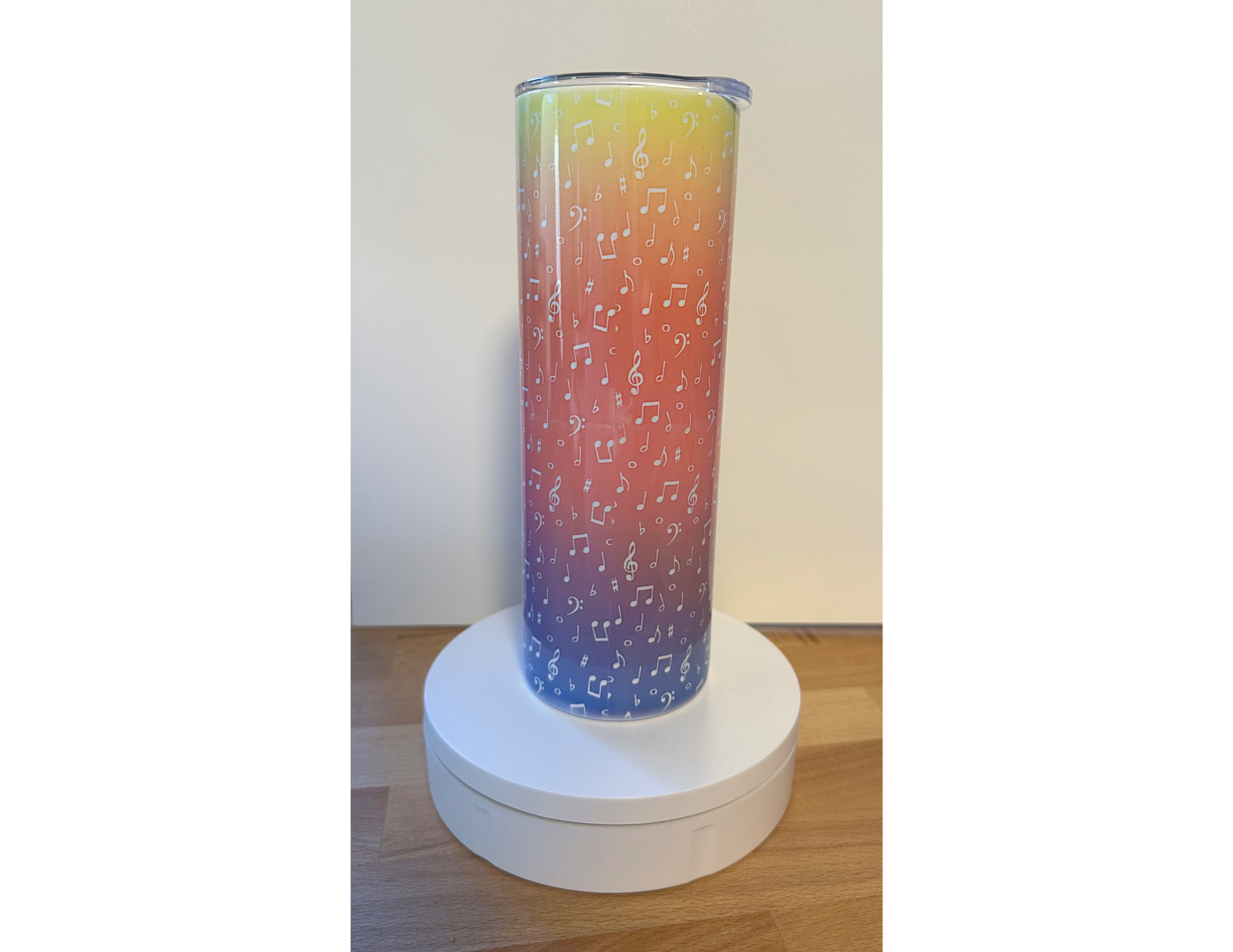 20 oz Straight Tumbler - Rainbow Music Notes – The Practice Shoppe