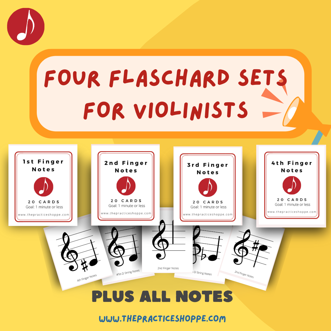 4 Sets of Note Flaschards for Violinists (Digital Download) – The ...