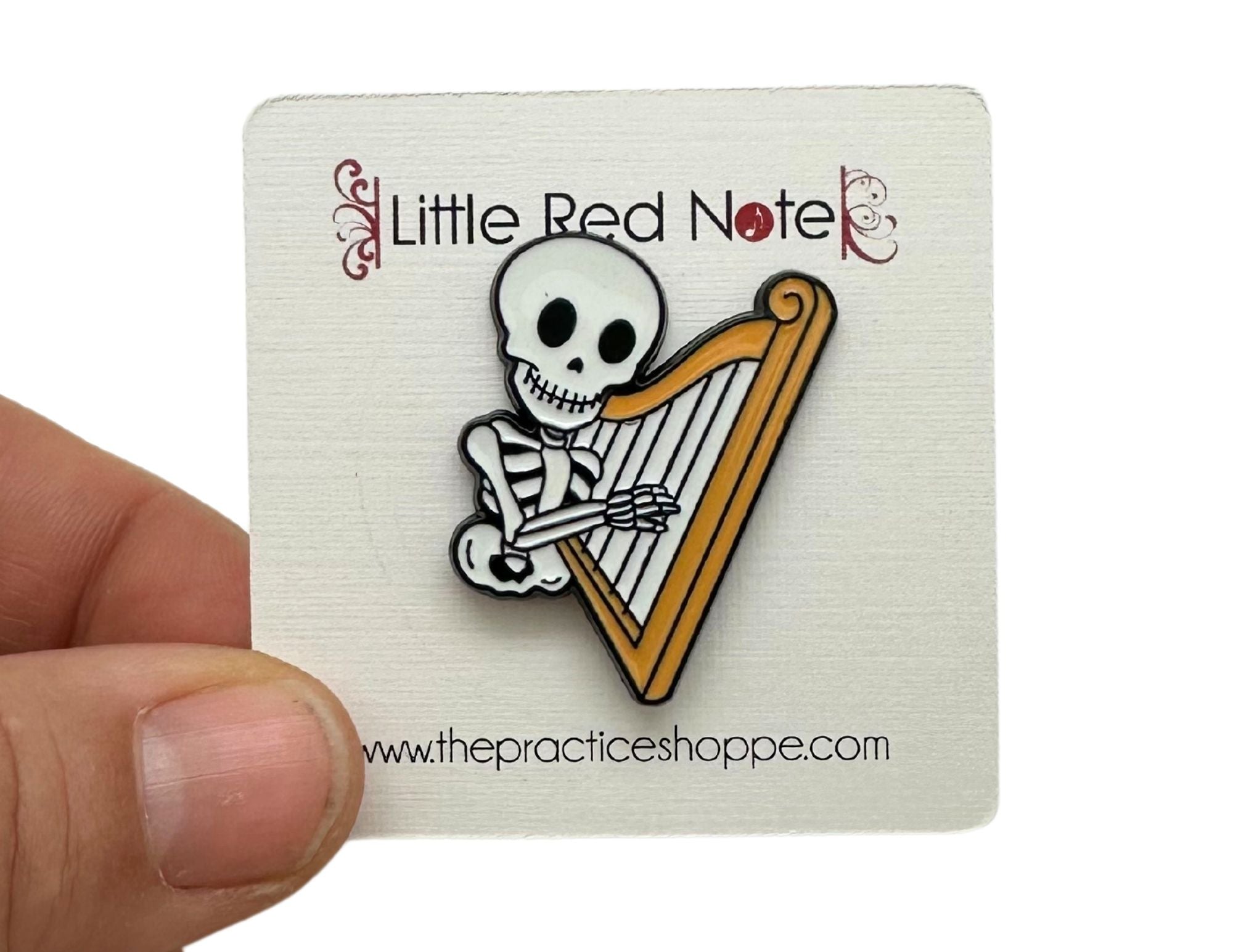 Skeleton Harp Enamel Pin – The Practice Shoppe