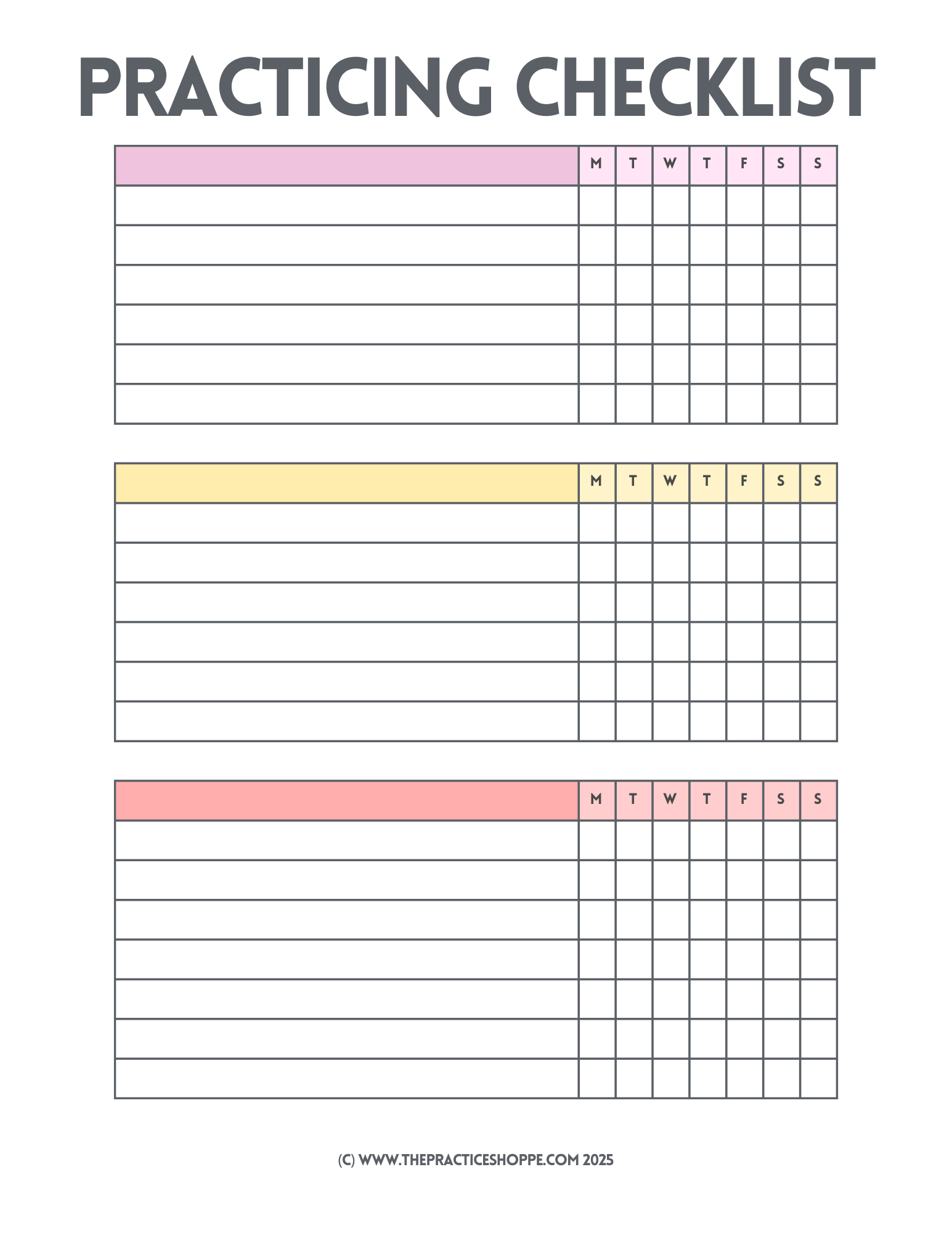 Practice Checklist (Digital Download) – The Practice Shoppe