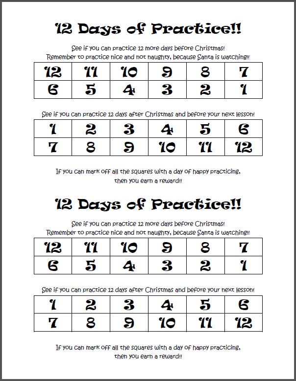 12 Days of Practicing (digital download) – The Practice Shoppe