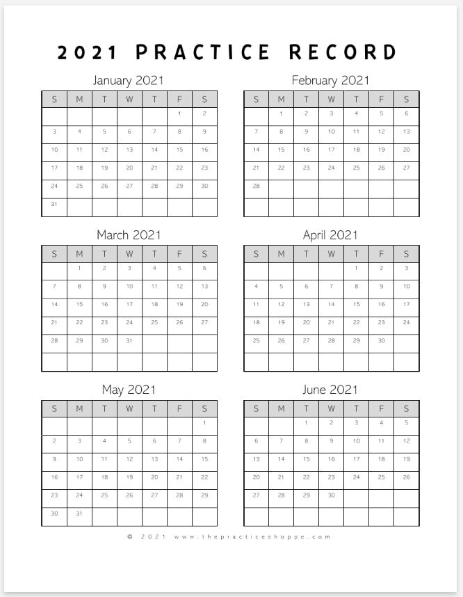 2021 Practice Record (Digital Download) – The Practice Shoppe