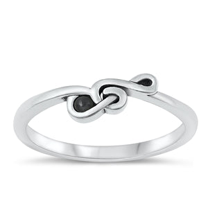 925 Sterling Silver Sideways Treble Clef Black Agate Ring – The ...