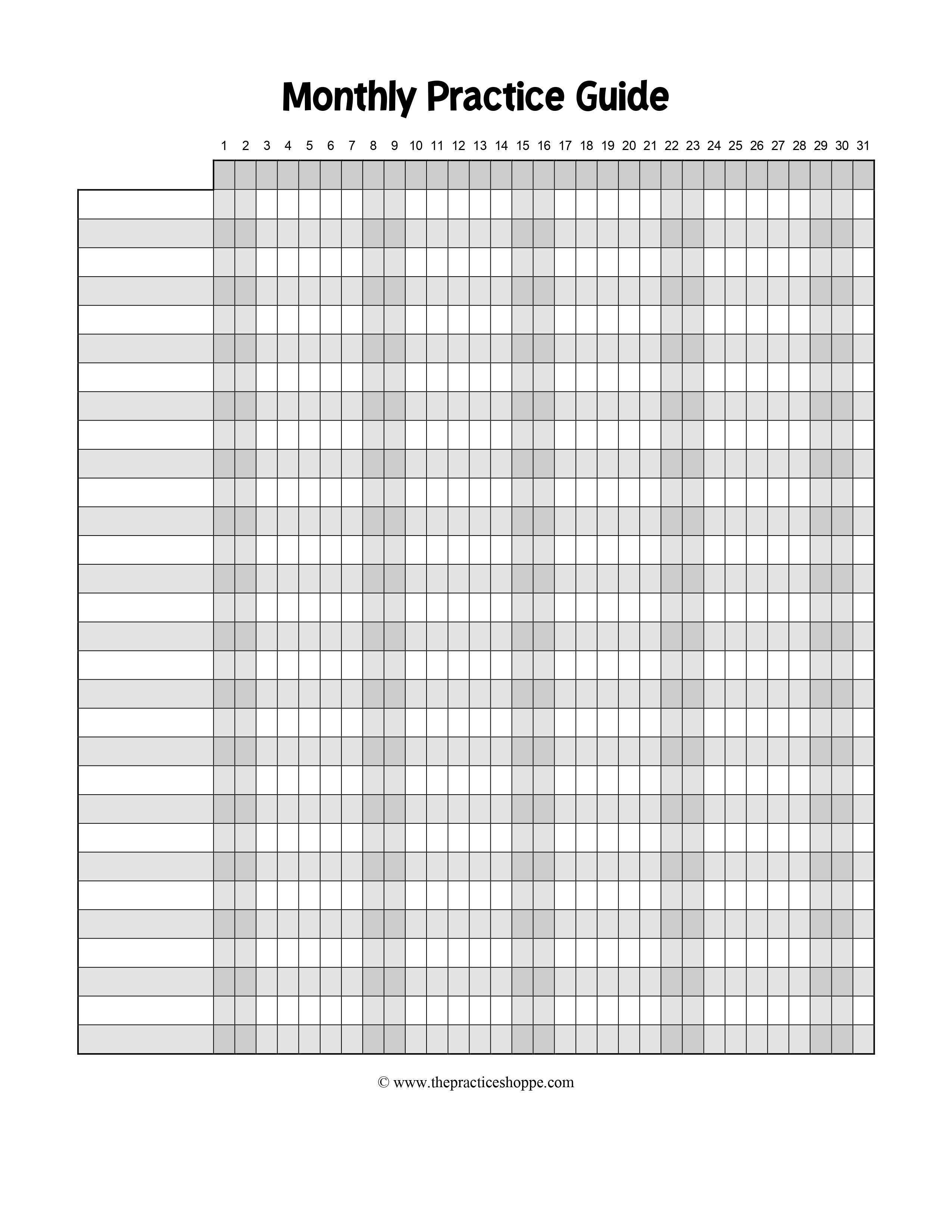 Monthly Practice Guide (Digital Download) – The Practice Shoppe
